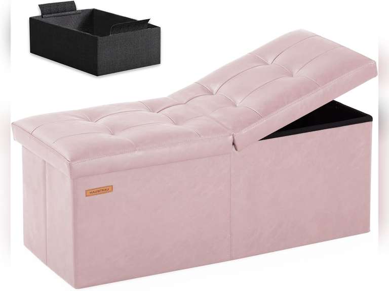 (See pictures)HAUSFRAU 31.5 Inches Ottoman with Storage Bench, Folding ...