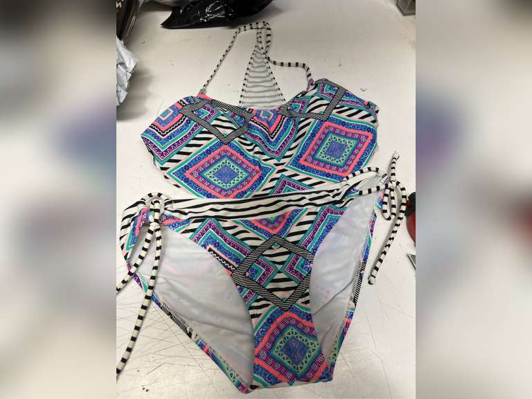 OYOANGLE Women's 2 Piece Bikini Set Spaghetti Strap Backless Tie Side ...