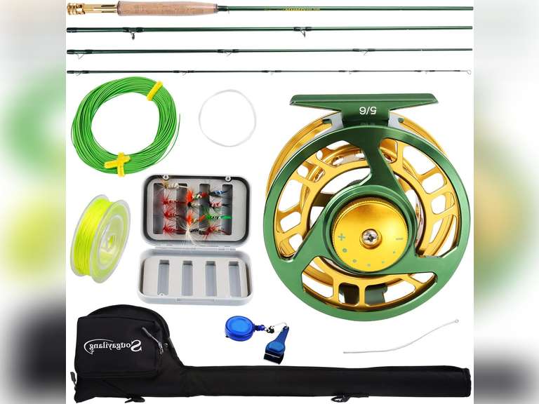 (See pictures)Sougayilang Fly Fishing Rod Reel Combos with Lightweight ...