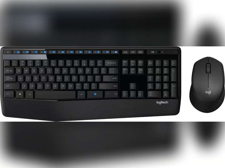 Logitech - MK345 Wireless Ergonomic Membrane Keyboard and Mouse Bundle ...