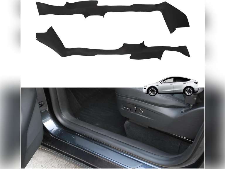 2PCS Door Sill Protector Cover for Tesla Model Y Juniper 2025 2026, One ...