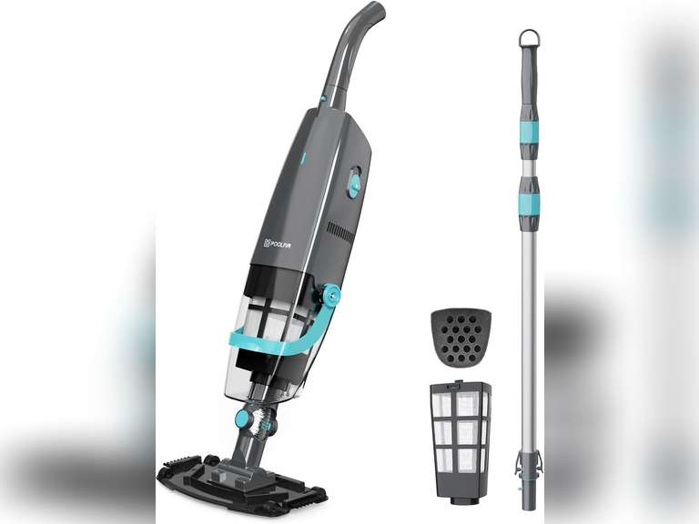 Cordless Handheld Pool Vacuum, Rechargeable Pool Cleaner with 16 Gal ...