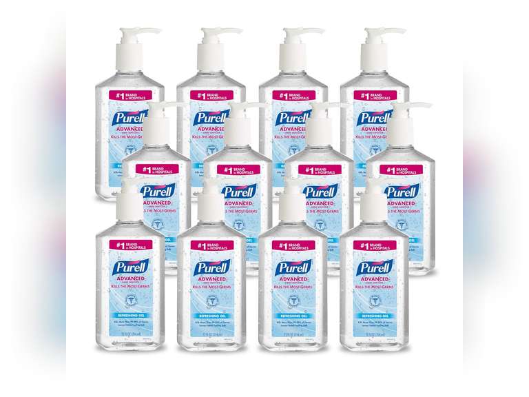 PURELL Advanced Hand Sanitizer Refreshing Gel, Clean Scent, 12 fl oz ...