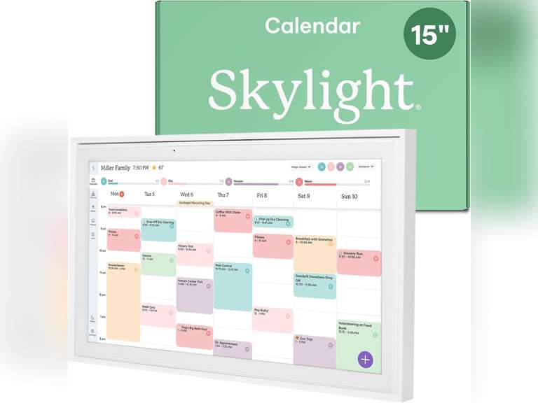 (See pictures)Skylight Calendar: 15-inch Wall Planner Digital Calendar ...