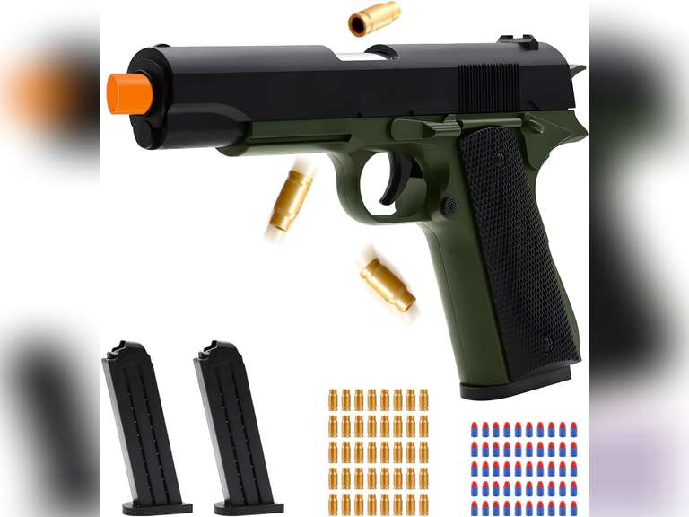 Soft Bullet Toy Gun with Shell Ejecting, Realistic Toy Gun Pistol for ...