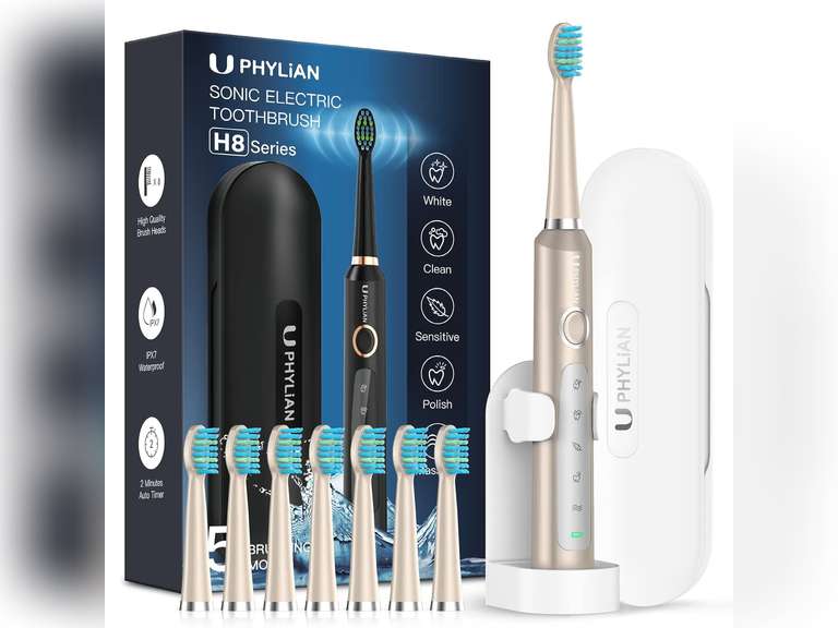 YOUSIMP PHYLIAN Electric Toothbrush for Adults and Teens, Sonic ...