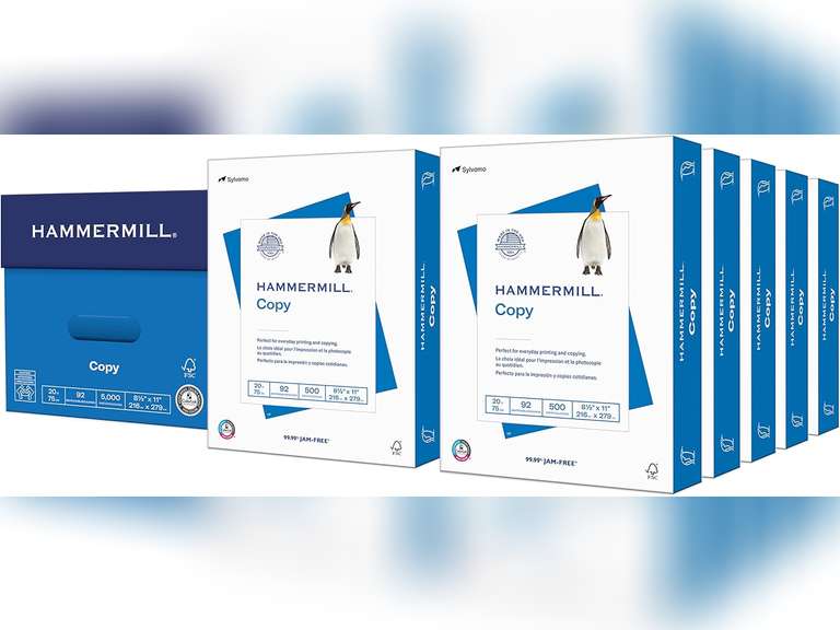 Hammermill Printer Paper, 20 lb Copy Paper, 8.5 x 11 - 10 Ream (4,000 ...
