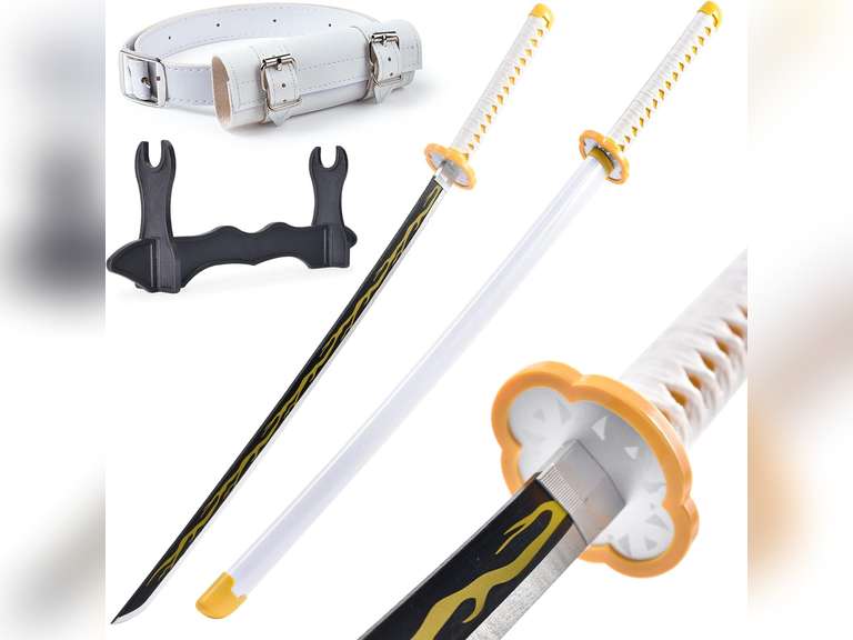 Demon Slayer Sword 41inch,with Display Stand and Belt, Rengoku Sword ...