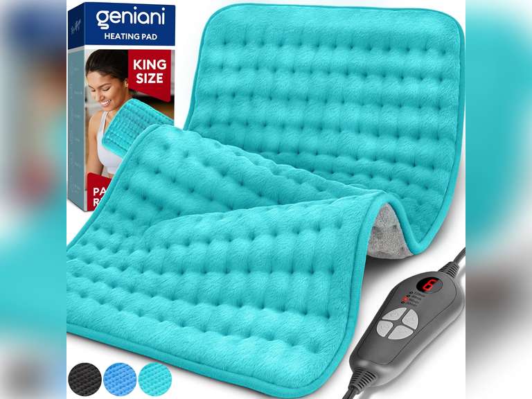 GENIANI Double Sided XL Heating Pad Electric for Lower Back Pain ...