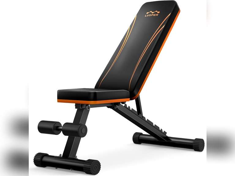 Lusper Weight Bench for Home Gym, Adjustable and Foldable 700LB/800LB Weight Bench, Multi ...