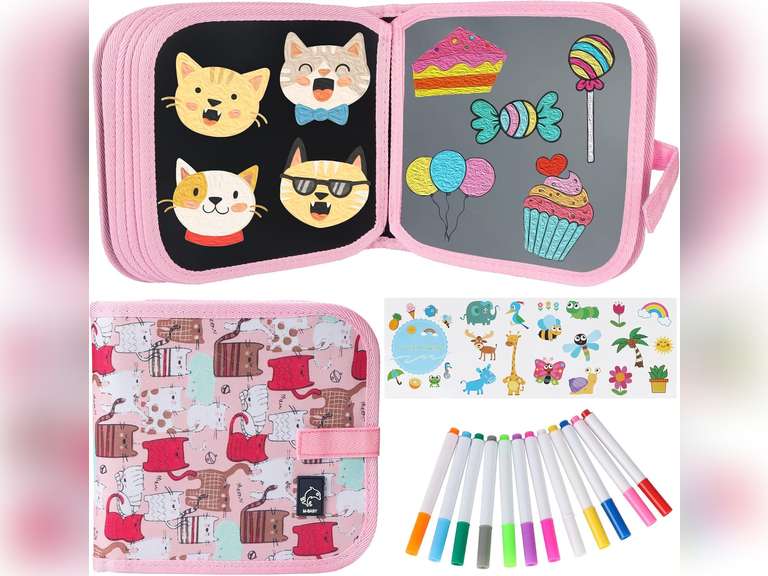 Erasable Book Doodle Set for Kids,Magic Drawing Book for Kids,Reusable ...