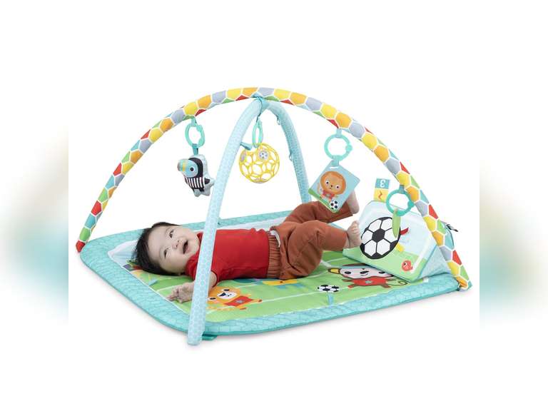 Bright Starts Grip & Kick Oball Activity Gym, Soccer Theme with Easy ...