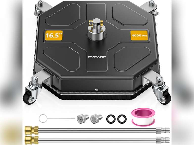 EVEAGE 16.5" Pressure Washer Surface Cleaner Attachment, 4000 PSI ...