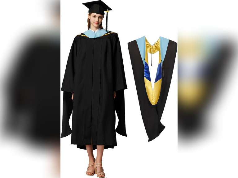 Master Graduation Gown Cap and Hood Master Regalia with 2024 2025 ...