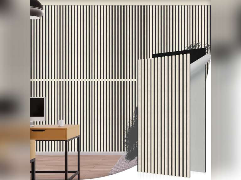 Woven Sound Acoustic Slat Wall Panels, High Density, Sound Dampening ...