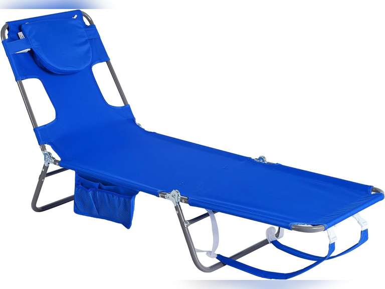 SUNNYFEEL Beach Lounge Chair, Backpack Reclining Beach Chairs Lay Flat ...