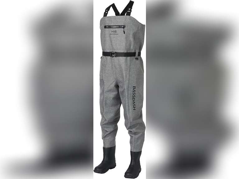 BASSDASH 3D Boot Foot Game Wader Ultra High Strength Black Plaid Nylon ...