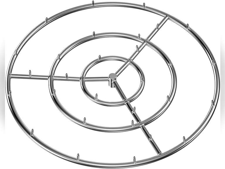 Skyflame 30-Inch Round Stainless Steel Fire Pit Jet Burner Ring, High ...