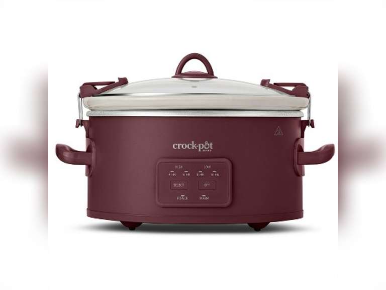 Crock-Pot 6qt Cook & Carry Programmable Slow Cooker Ceramic Lambrusco ...