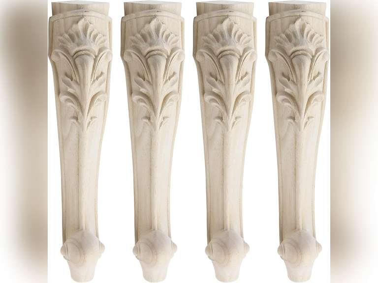 T Tulead 20-inch " Height Wooden Furniture Legs Unfinished Sofa Feet ...