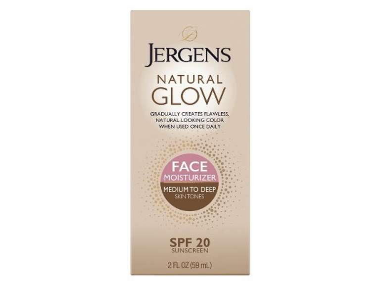 Jergens Natural Glow Face Moisturizer Medium To Deep Tone, Self Tanner ...