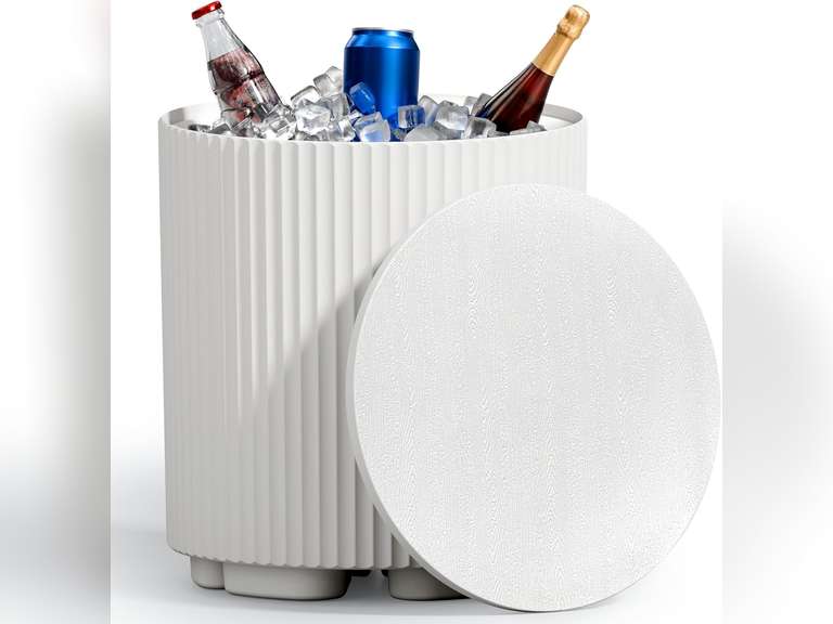 Outdoor Cooler Side Table, 2 in 1 Ice Chest Side Table,as Cooler Side ...