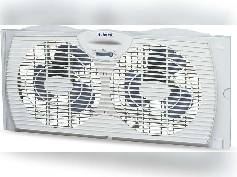 Holmes Window Fan with Twin 6-Inch Reversible Airflow Blades, White 80 ...