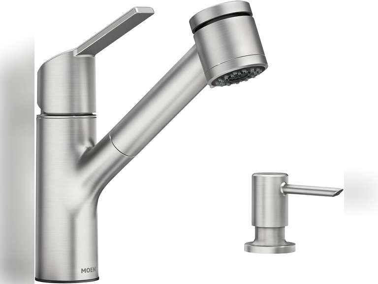 (Similar model) Moen Sombra Spot Resist Stainless Single-Handle Pull ...