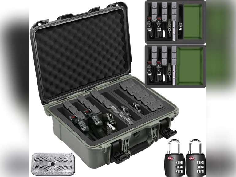 Pistol Gun Case for Multiple Handguns TSA Approved Travel Pistol Case ...