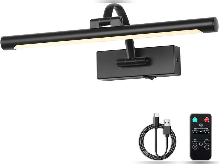 Picture Lights Battery Operated with Remote and Dimmable Function ...