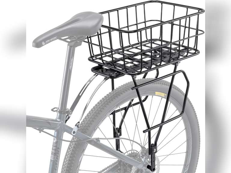 CXWXC Rear Bike Rack with Basket - Bike Cargo Rack for Disc Brake/Non ...