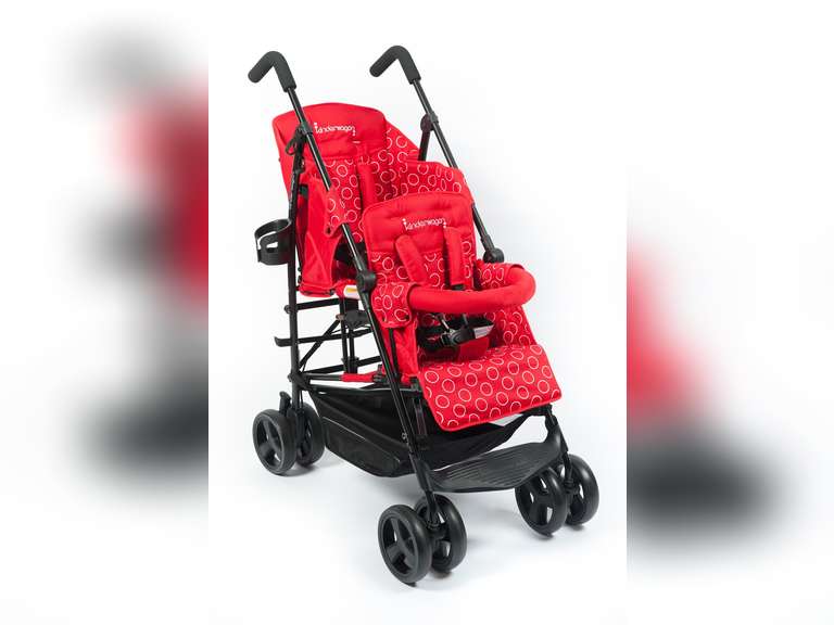 Kinderwagon Hop Tandem Umbrella Stroller - Red(one wheel is out of ...