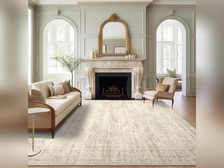 8x12 Area Rugs for Living Room, Non Slip Machine Washable Vintage Rugs ...