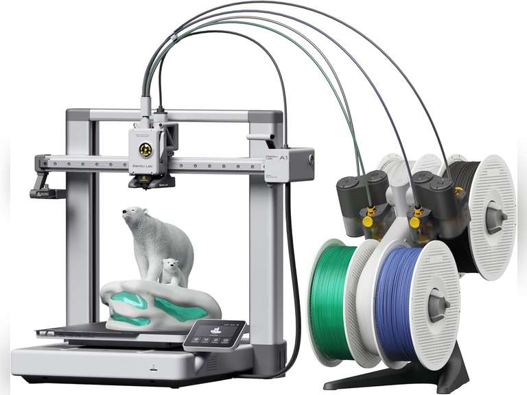 Bambu Lab A1 Combo, A1 3D Printer and AMS lite, Support Multi-Color 3D ...