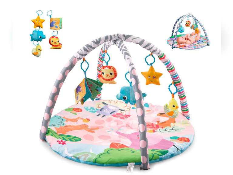 Happy Space Play Gym Baby Gym for 0 to 12 Months with Washable Play Mat ...