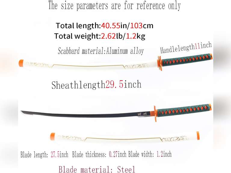 Handmade Demon Slayer Sword Anime Real Metal Carbon Steel Samurai Sword ...