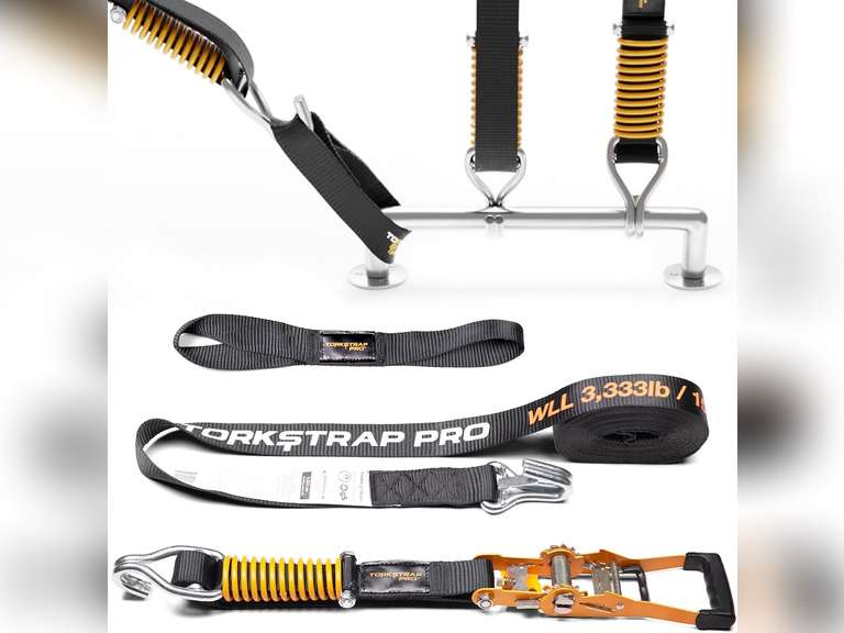 TorkStrap Pro 25' x 2' Self Tensioning Ratchet Straps (10,000LB Break ...