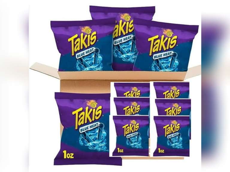 Takis Rolls Spicy Blue Heat Hot Chili Pepper Tortilla Chips (1oz Bag ...