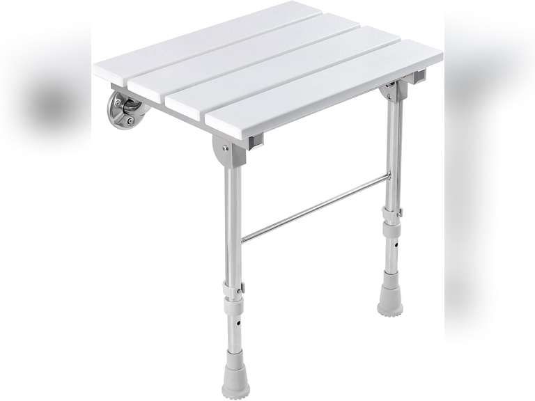 Folding Shower Seat Wall Mounted with Legs, Shower Seat Benches Stool ...