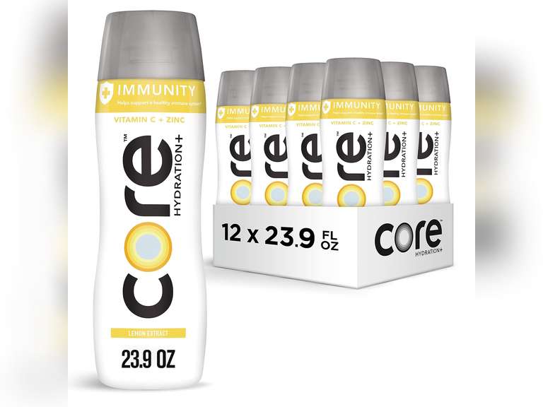 CORE Hydration+ Immunity, Lemon Extract Nutrient Enhanced Water with ...