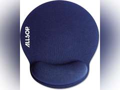 Allsop Mousepad Pro Memory Foam Mouse Pad with Wrist Rest, 9 x 10, Blue ...