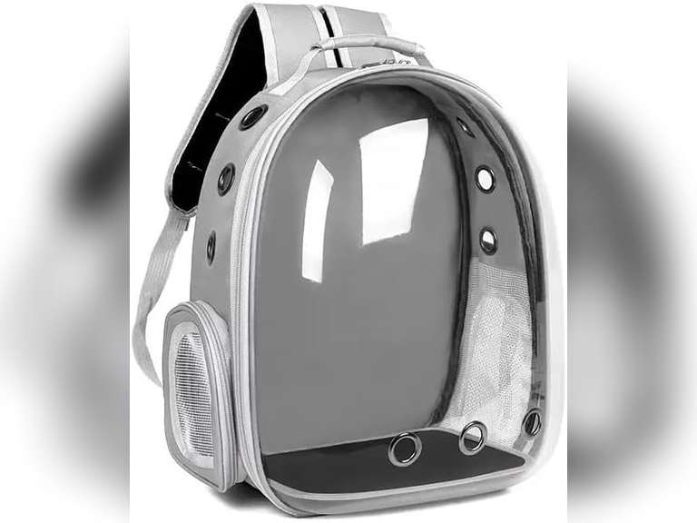 Pet Carrier Backpack with Clear Bubble Window, Ventilated Design, White ...