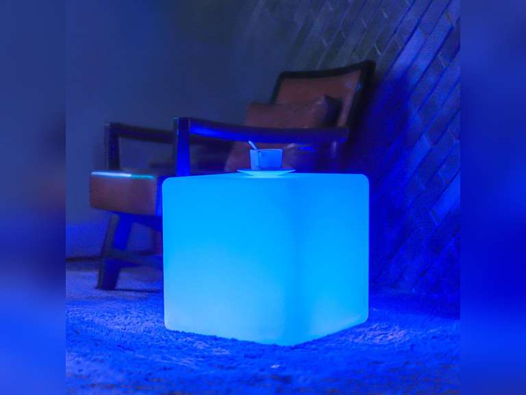 LOFTEK 16-inch LED Cube Lights: Rechargeable RGB Colors Changing Light ...