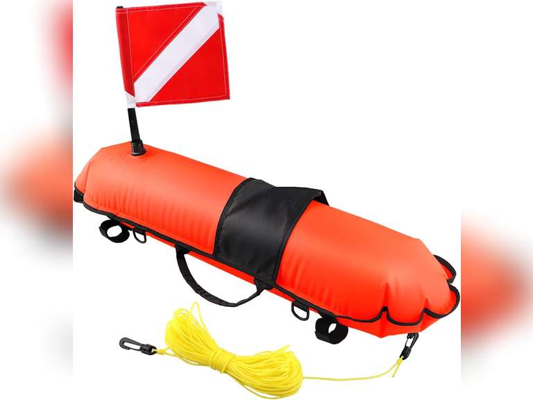 Spearfishing Buoy, Hi-Visibility Inflatable Torpedo Buoy Float Signal ...