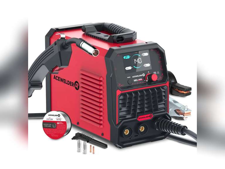 ACEWELDER 140A Gasless Flux Core MIG Welder/Lift TIG/Stick 3 in 1 ...