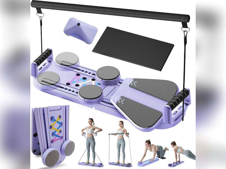 Pilates Board - Pilates Reformer Set, 6 in 1 Pilates Boards for Home ...