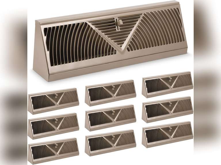 10 Pack Baseboard Register Vent 18 Inch Duct Opening Size Vent Covers ...