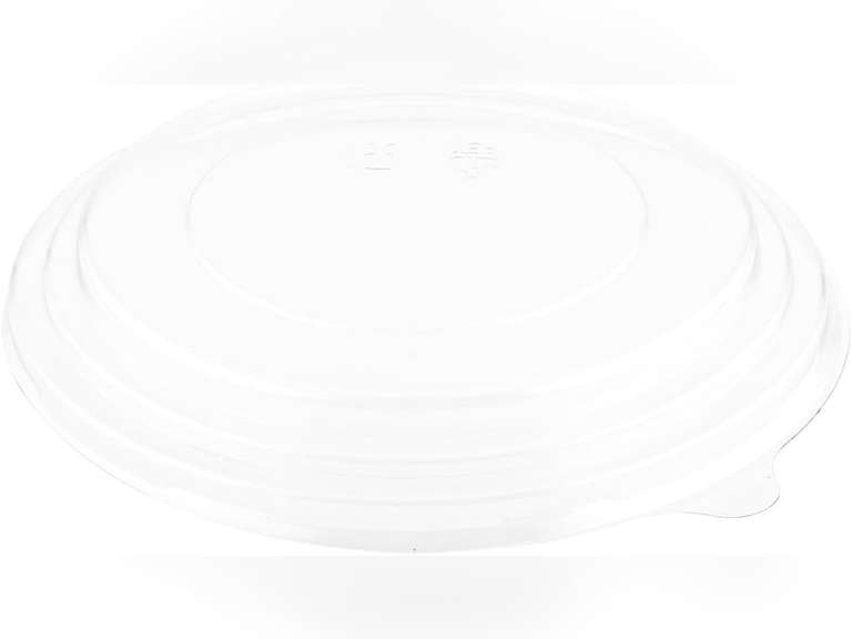 Restaurantware Bio Tek Salad Container Round Clear Plastic Lid - Fits ...