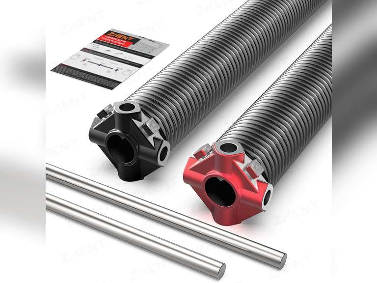 Garage Door Torsion Springs 2' (Pair) with Non-Slip Winding Bars ...