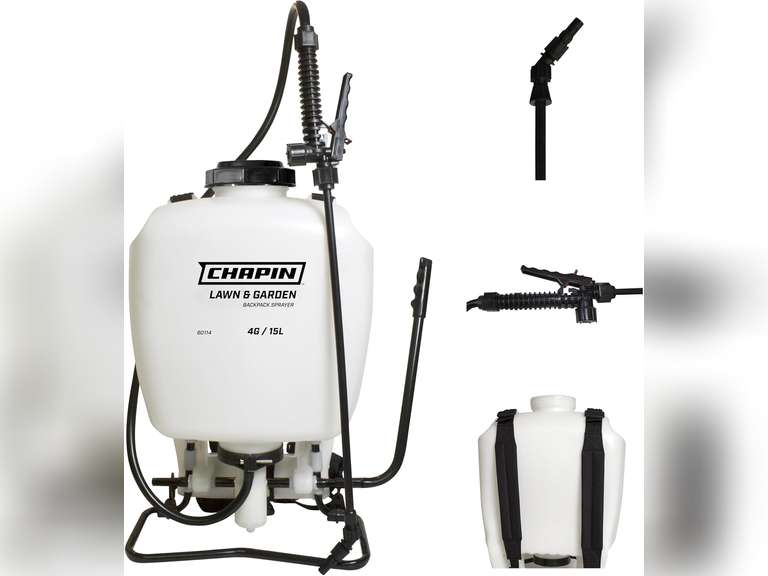 Chapin 60114 4-Gallon Poly Backpack Sprayer with 3-Stage Filtration ...
